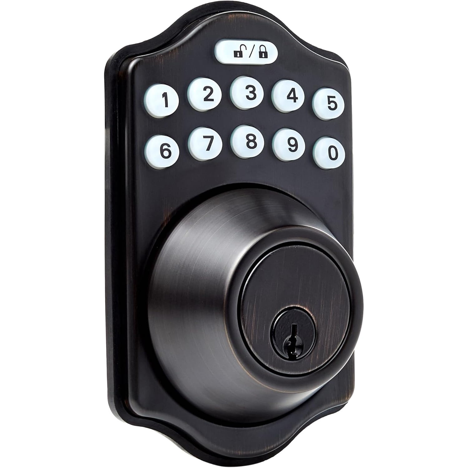 Basics Electronic Keypad Deadbolt Door Lock with Touch-Control Keyless ...