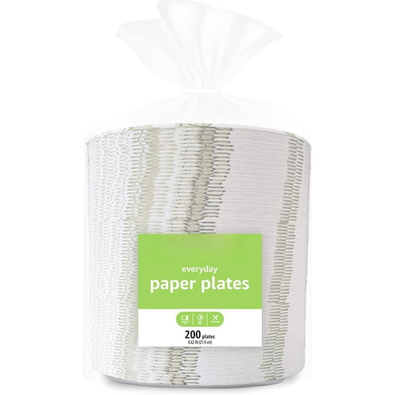 Basics Everyday Paper Plates, 8.62 Inch, Disposable - Walmart.com