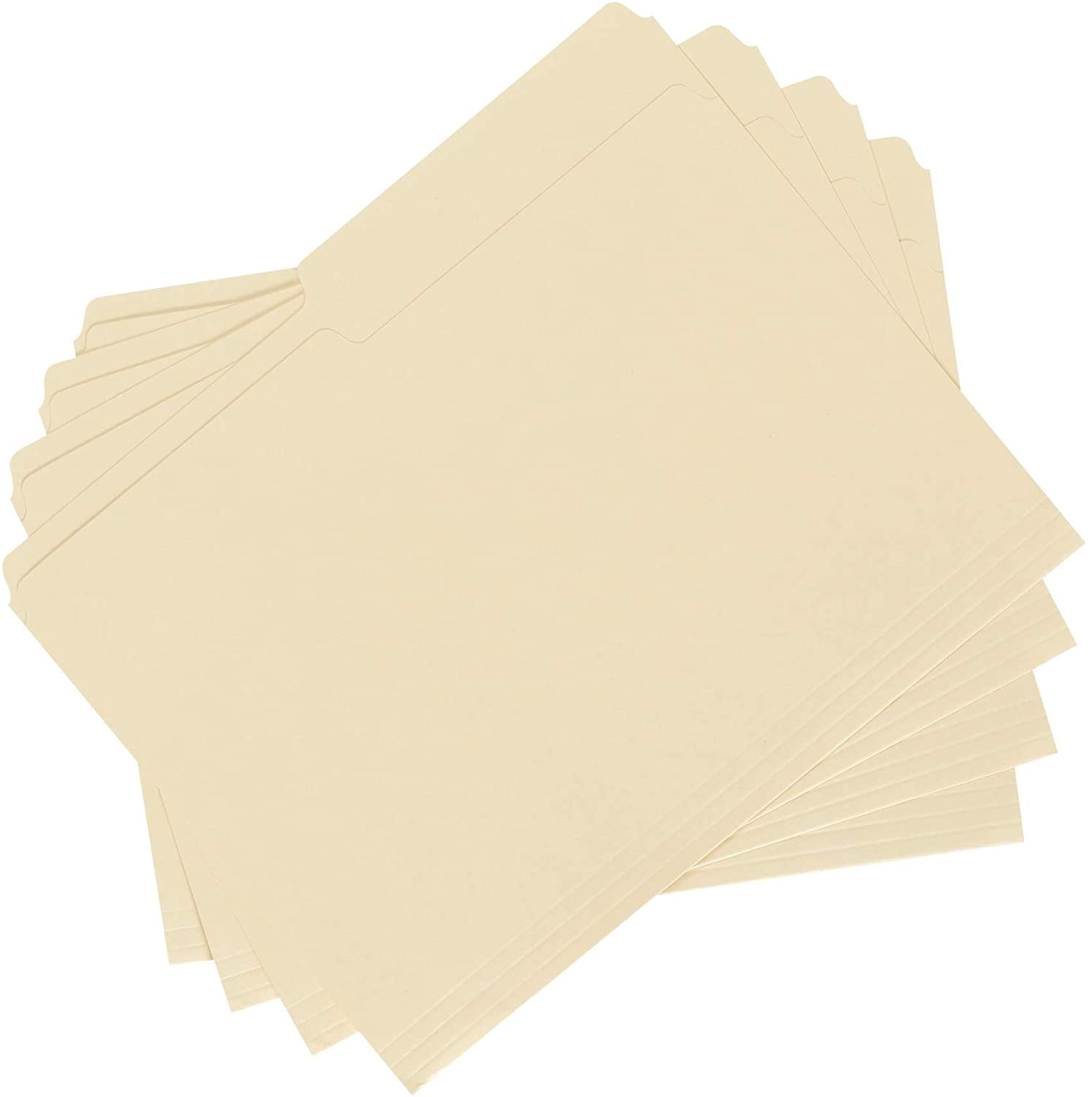 Basics File Folders 36-Pack, Letter Size 8.5x11 in, 1/2 Tab, Durable ...
