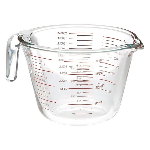 Basics Glass Measuring Cup, Precise 8 Cup Capacity, Clear Kitchen ...