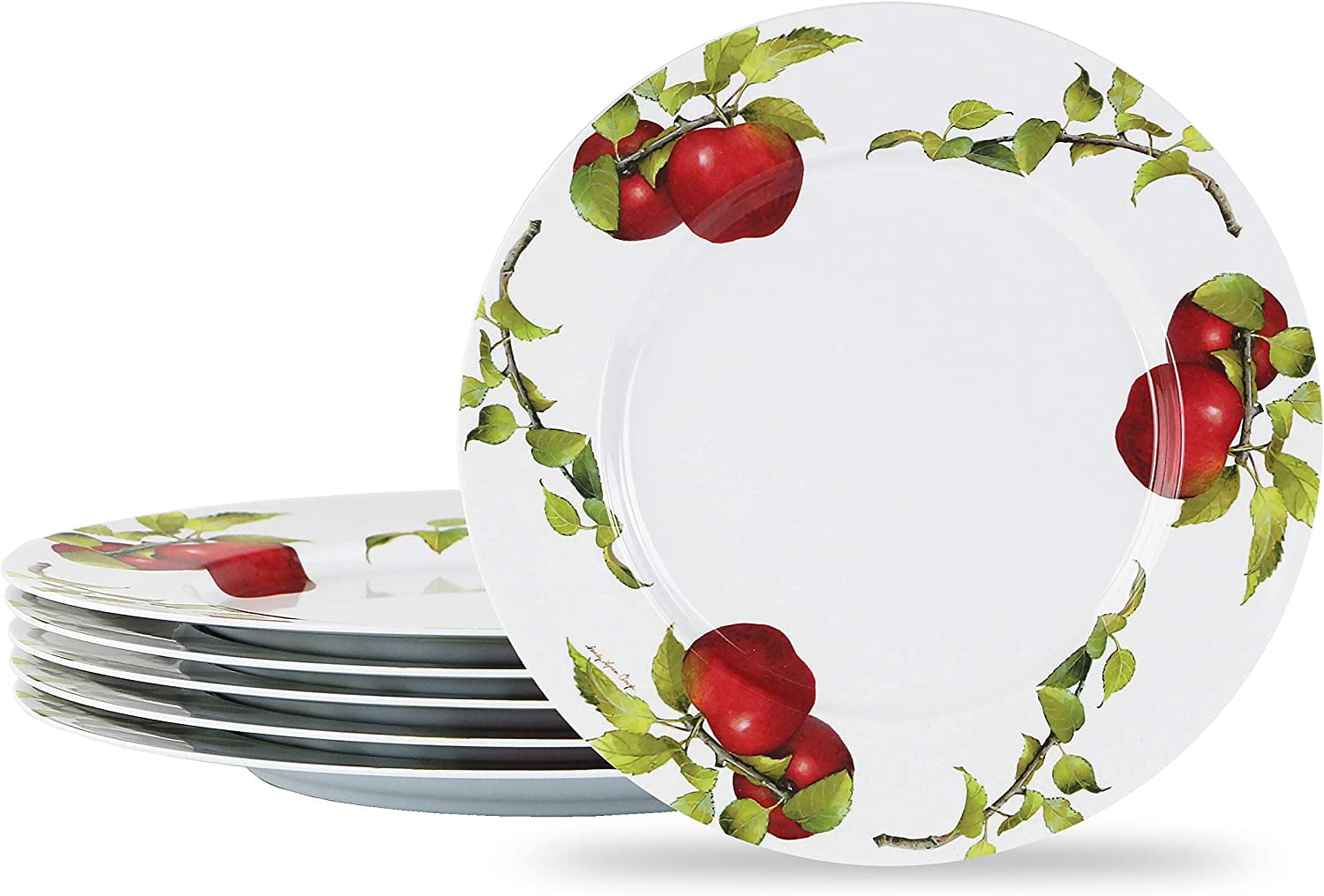Basics Melamine Dinner Plates Set of 6,10 inch, BPA-Free, Non-Toxic ...