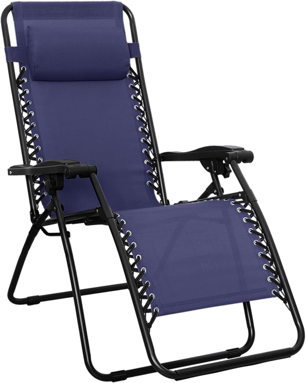 Basics Outdoor Patio Zero Gravity Lounge Chair with Pillow, Folding ...