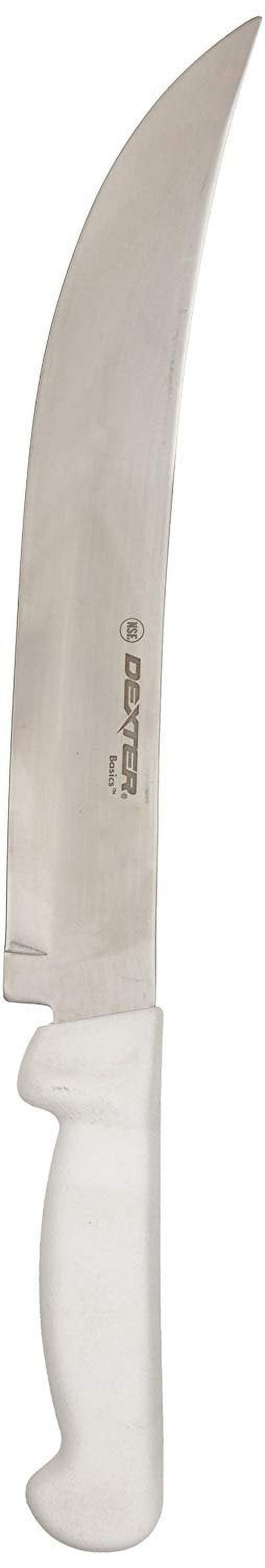 Basics P94826 10" White Cimeter Steak Knife with Polypropylene Handle ...