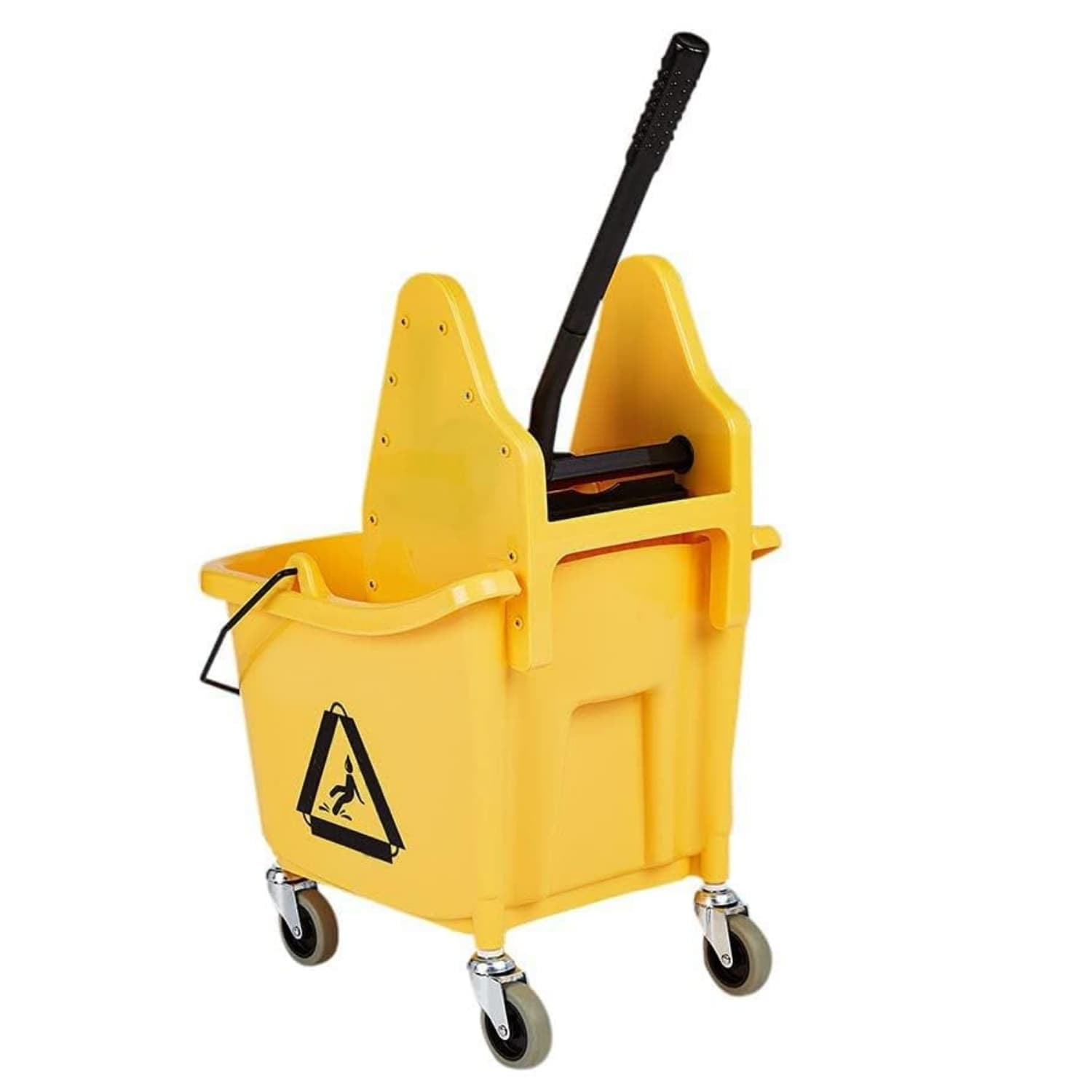 Basics Rectangular Floor Cleaning Mop Bucket with Sturdy Down Press ...