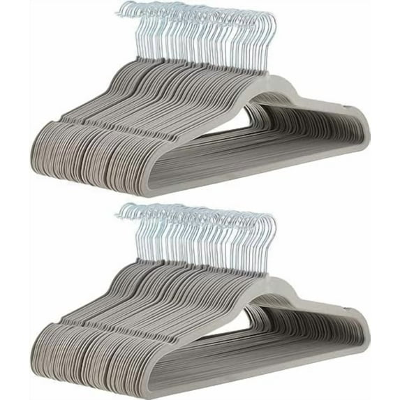 Basics Slim, Velvet, Non-Slip, Durable Suit Clothes Hangers for Closet ...