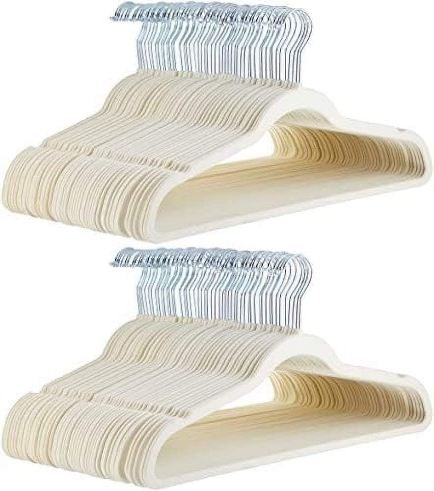 Basics Slim, Velvet, Non-Slip, Space-Saving Suit Clothes Hangers, Pack ...