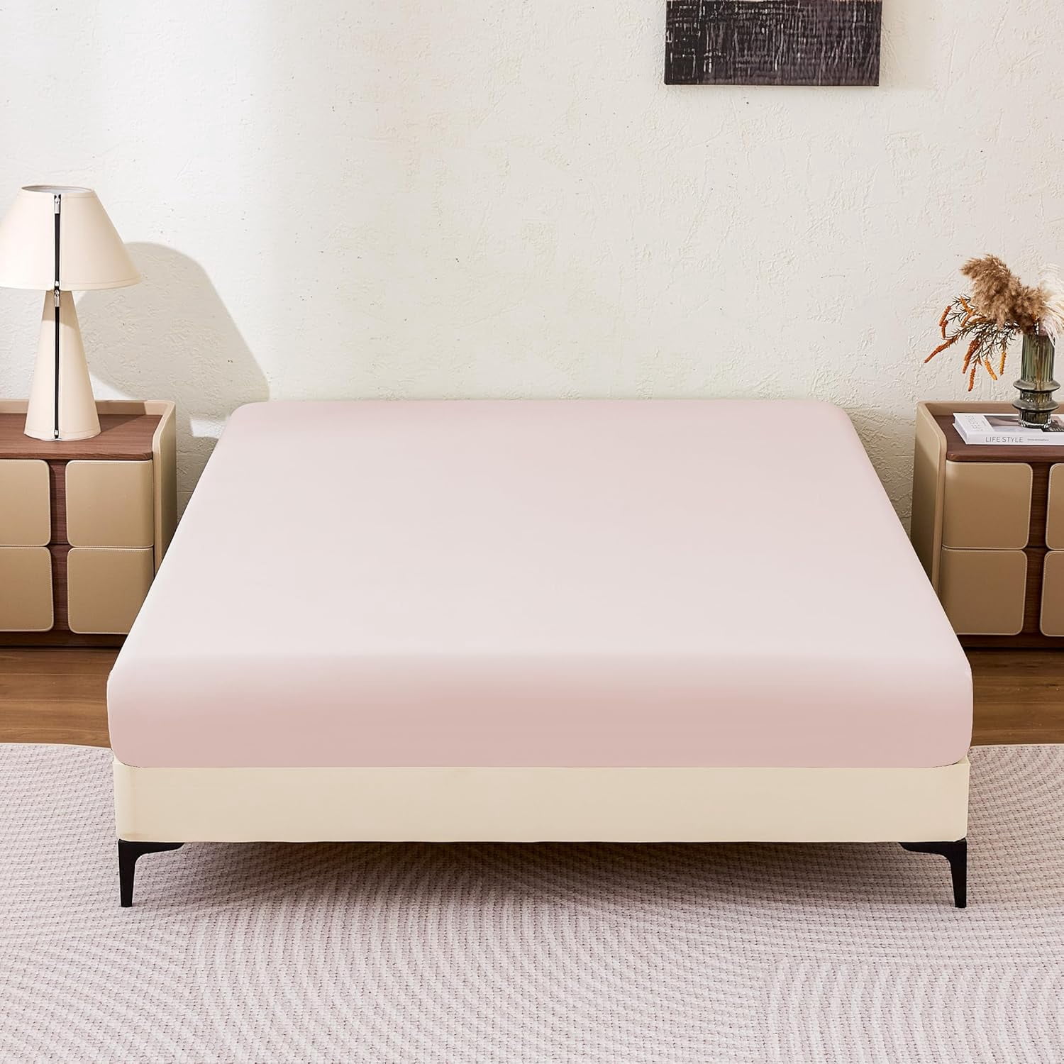 Basics Soft Fitted Sheet, Lightweight Bottom Sheet, 14-Inch Deep Pocket ...
