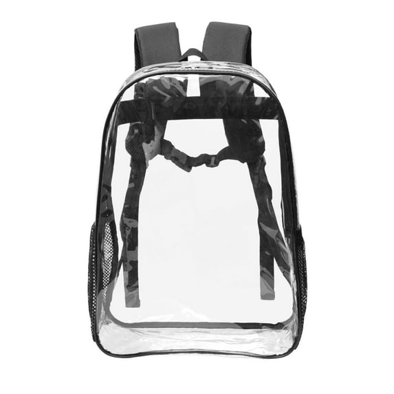 Basics Transparent Backpack School See Through Plastic Backpacks For ...