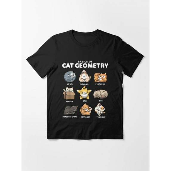 Basics of Feline Geometry Funny Cat Shapes Cute Science Nerd Essential ...