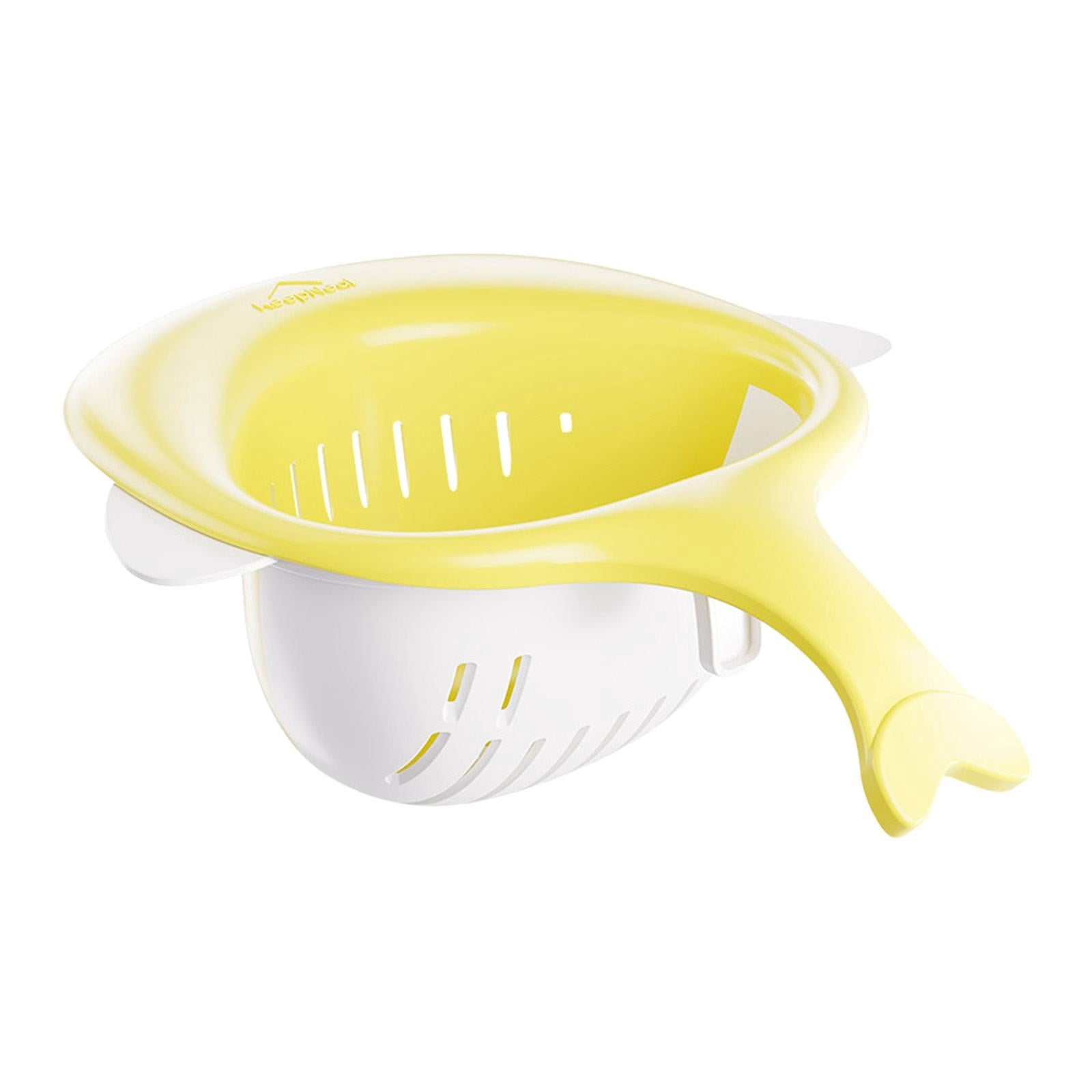 Basiess Yellow Magnetic Drain Strainer Push to Dump Sink Filter Basket ...