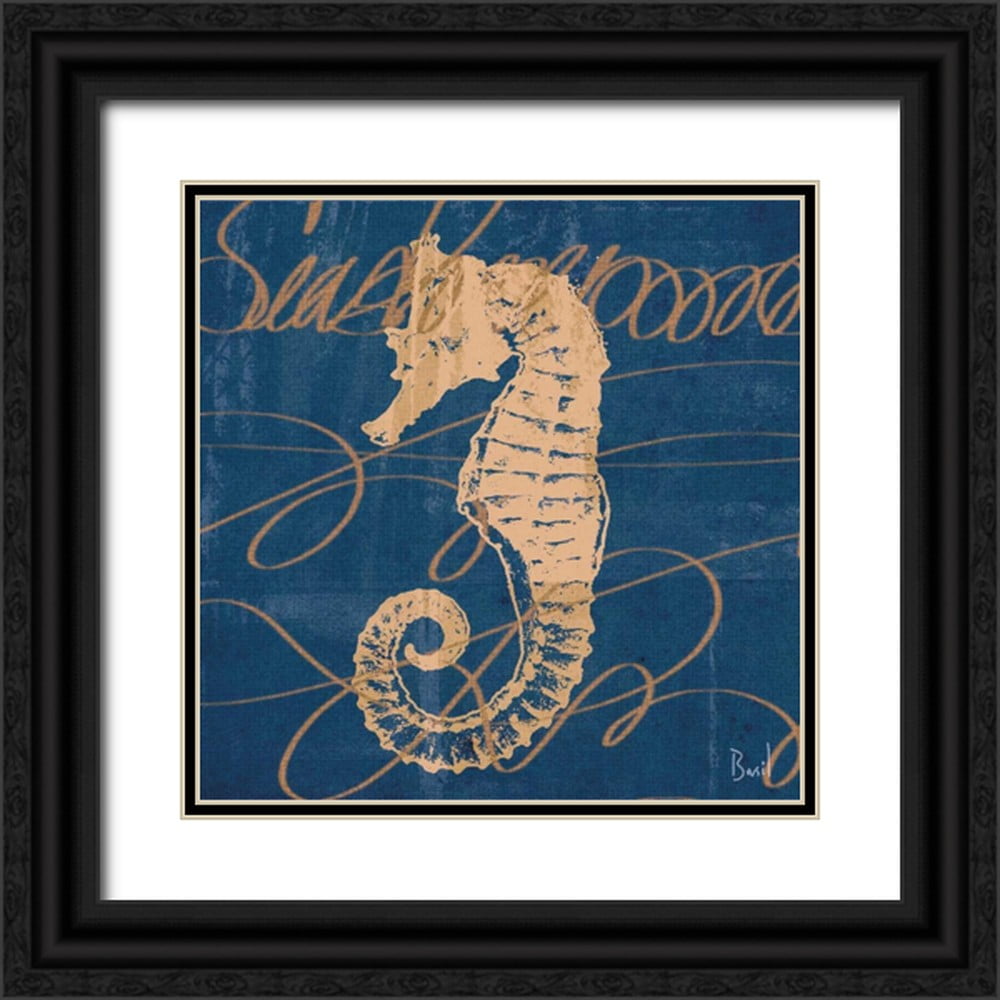 Basil, Jason 15x15 Black Ornate Wood Framed with Double Matting Museum ...