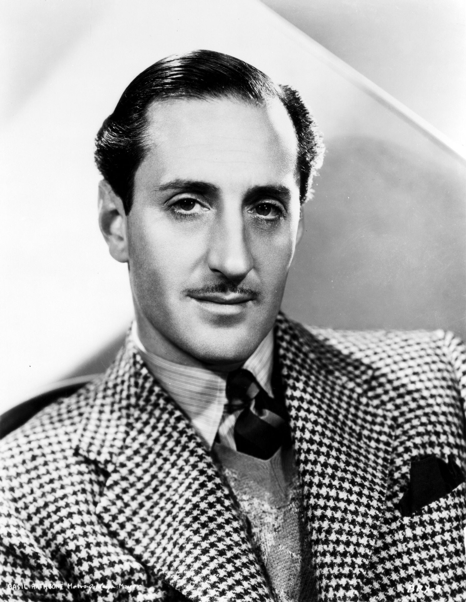 Basil Rathbone Classic Portrait in Checkered Suit Photo Print (24 x 30 ...