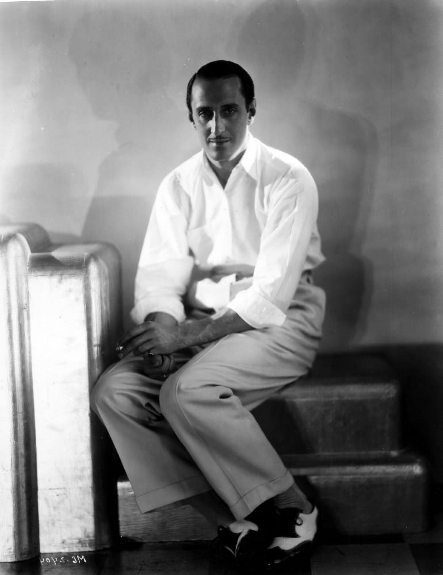 Basil Rathbone Pose in Black and White Photo Print (24 x 30) - Walmart.com