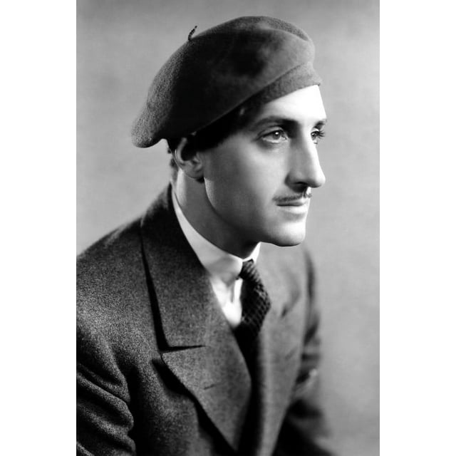 Basil Rathbone serious profile in beret wearing suit/tie 24x36 Poster ...