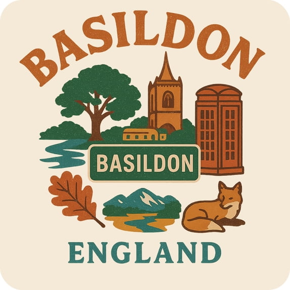 Basildon England Keepsakes Souvenir Vinyl Sticker – Destination Travel ...