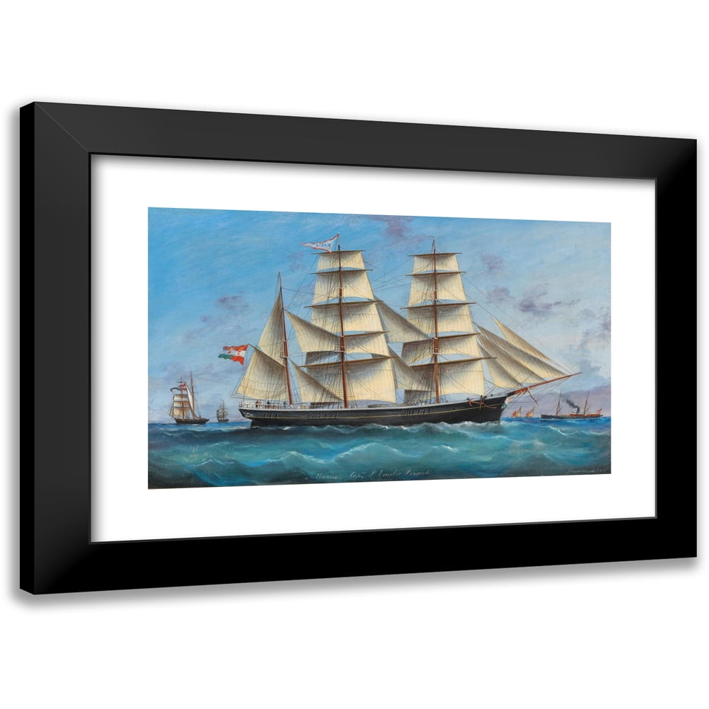 Basilio Ivankovic 24x16 Black Modern Framed Museum Art Print Titled ...