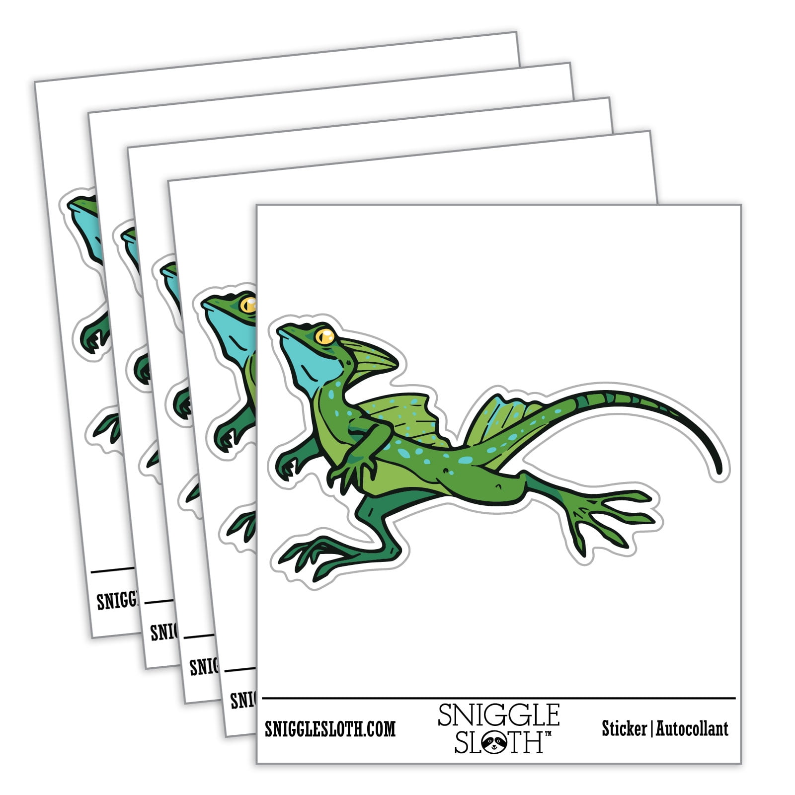 Basilisk Running Lizard with Fins Car Window Bumper Water Bottle Phone ...