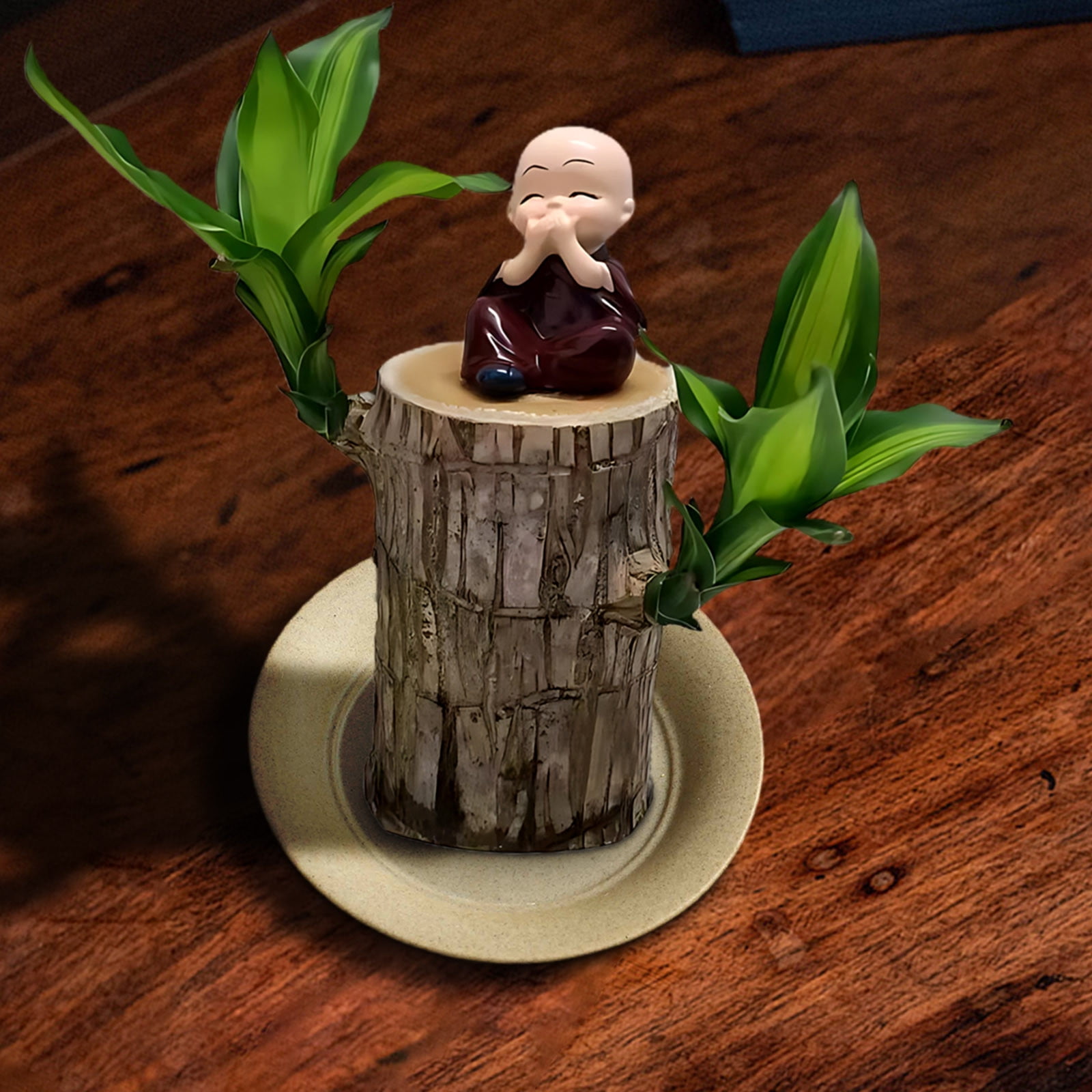 Basin Brazilian Wooden Basin Green Plant Copper Money Grass Hydroponic ...