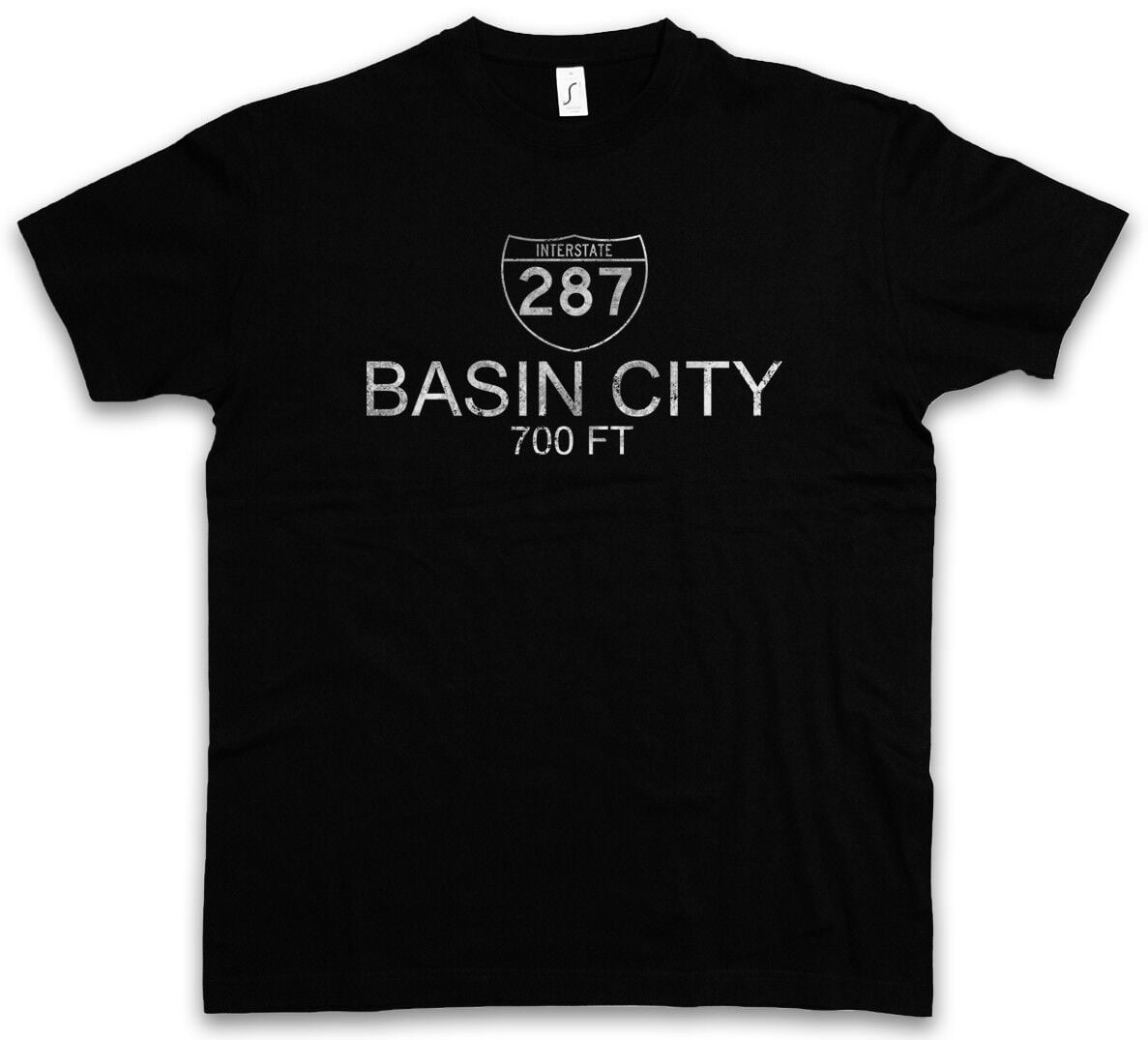 Basin City T-Shirt Road Sign Symbol Logo Interstate Ortsschild Street ...