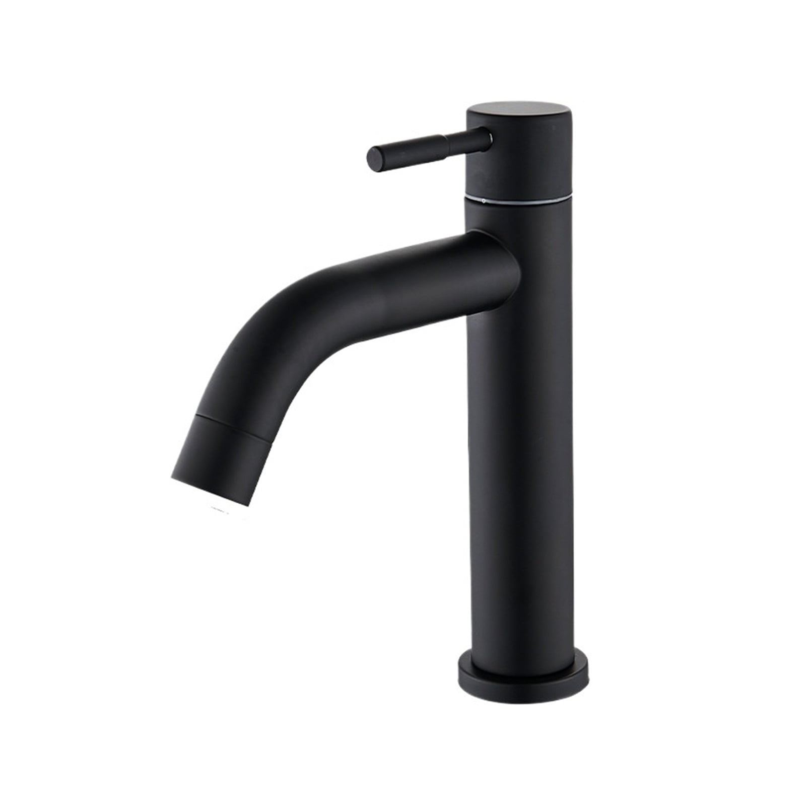 Basin Faucet 304 Stainless Steel Single Cold Water Tap Deck Mounted ...