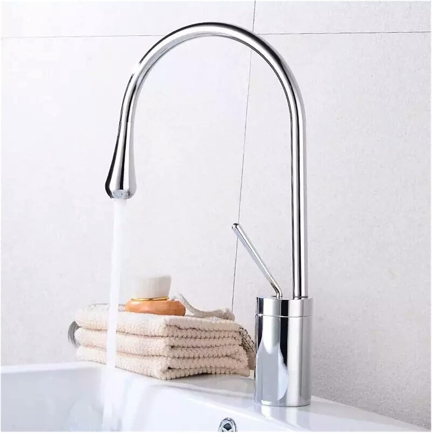 Basin Faucet 360° Rotation Spout Moder Creativity Brass Hot and Cold ...