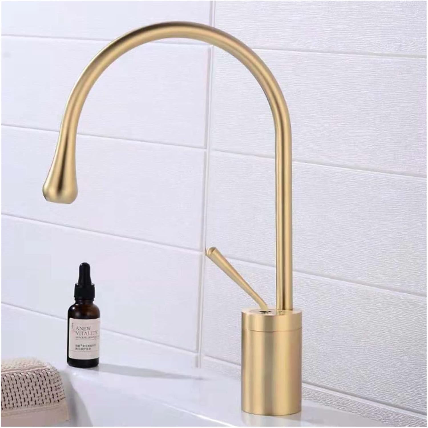Basin Faucet 360° Rotation Spout Moder Creativity Brass Hot and Cold ...