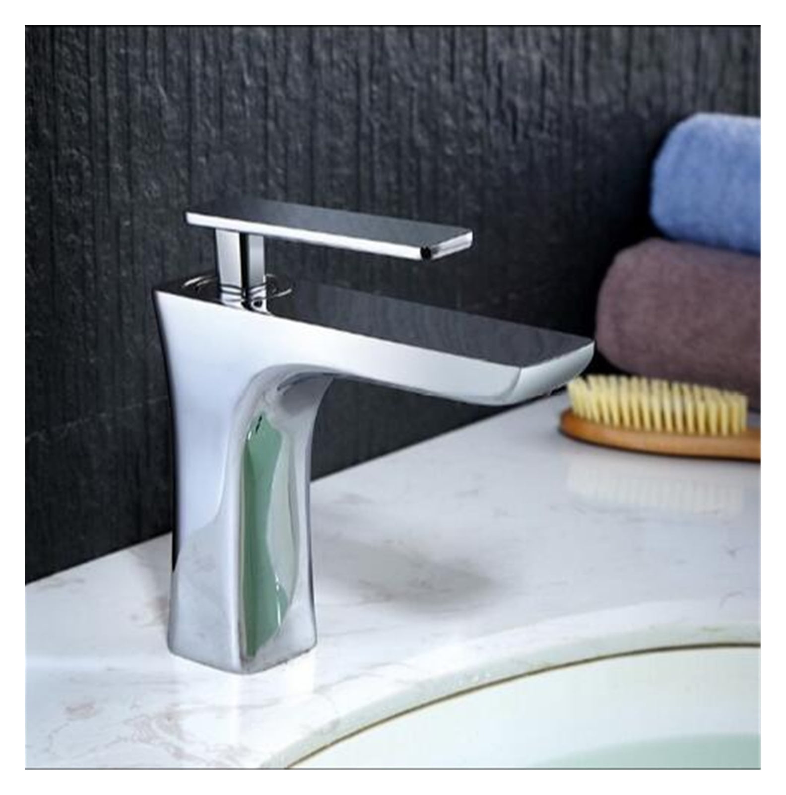 Basin Faucet Bath Water Basin Mixer Tap Bathroom Faucet Hot Cold Chrome ...
