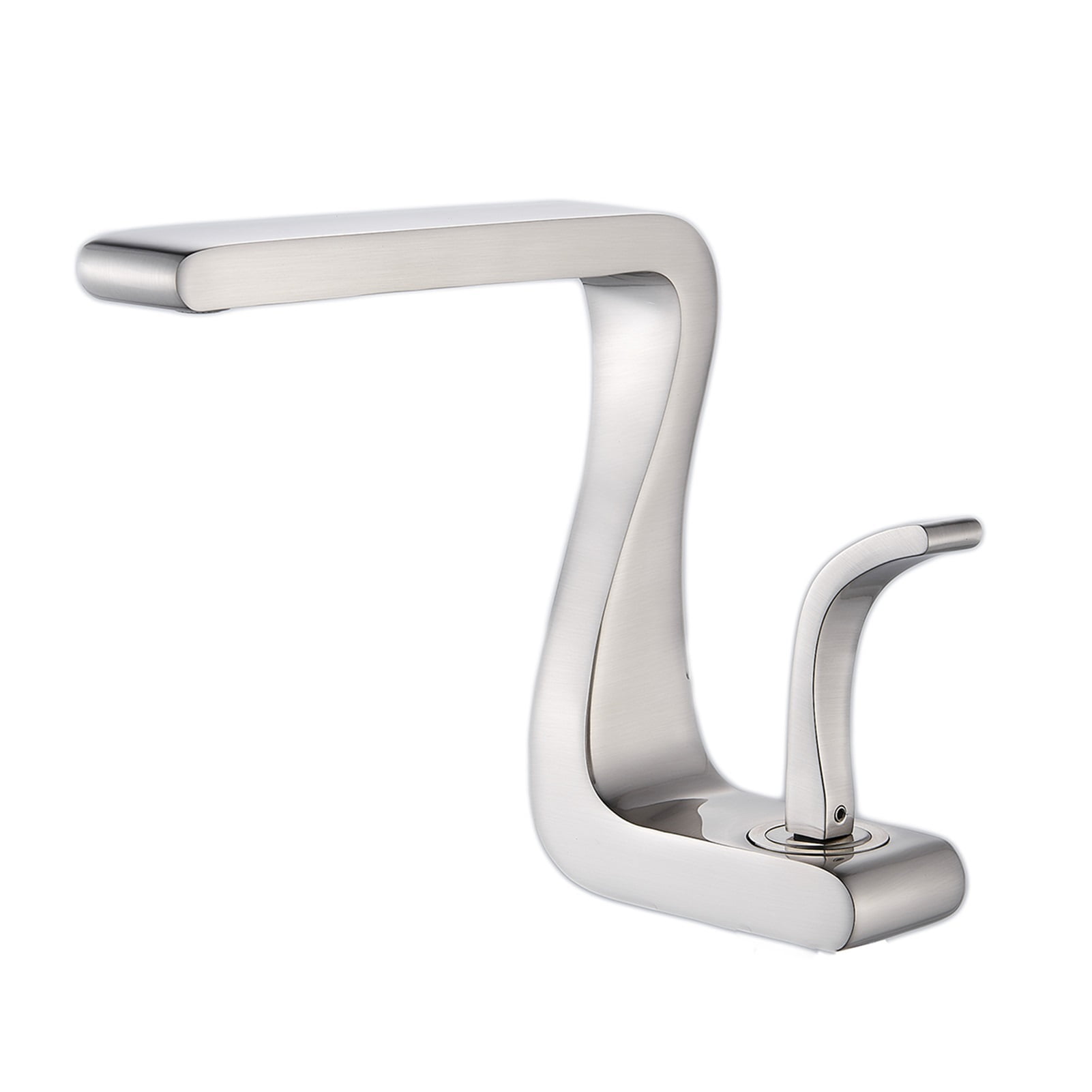 Basin Faucet Bathroom Curved Water Tap Sink Faucets Single Handle Mixer ...