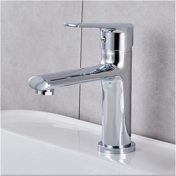 Basin Faucet Bathroom Deck Mounted Hot and Cold Water Mixer Tap Matte ...