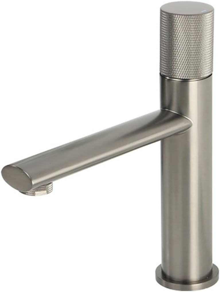 Basin Faucet Bathroom Single Lever Hot and Cold Brief Brass Water Mixer ...