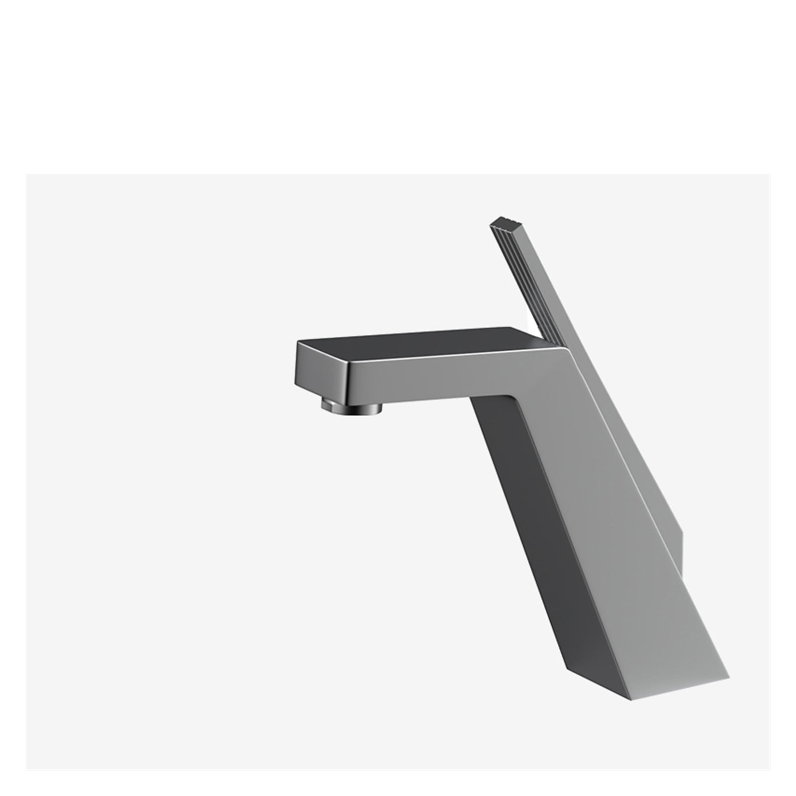 Basin Faucet Black/Chrome Face Single Handle Deck Mounted Sink Taps ...