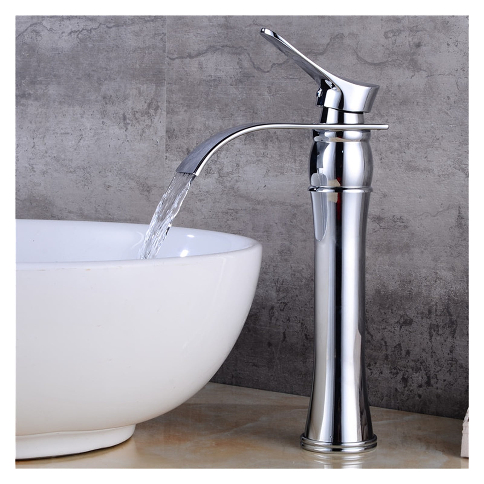 Basin Faucet Black Oil Bathroom Waterfall Faucet Single handle Black ...