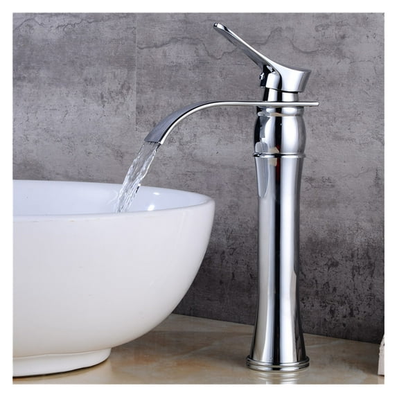 Basin Faucet Black Oil Bathroom Waterfall Faucet Single handle Black ...