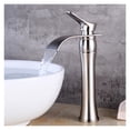 Basin Faucet Black Oil Bathroom Waterfall Faucet Single handle Black ...