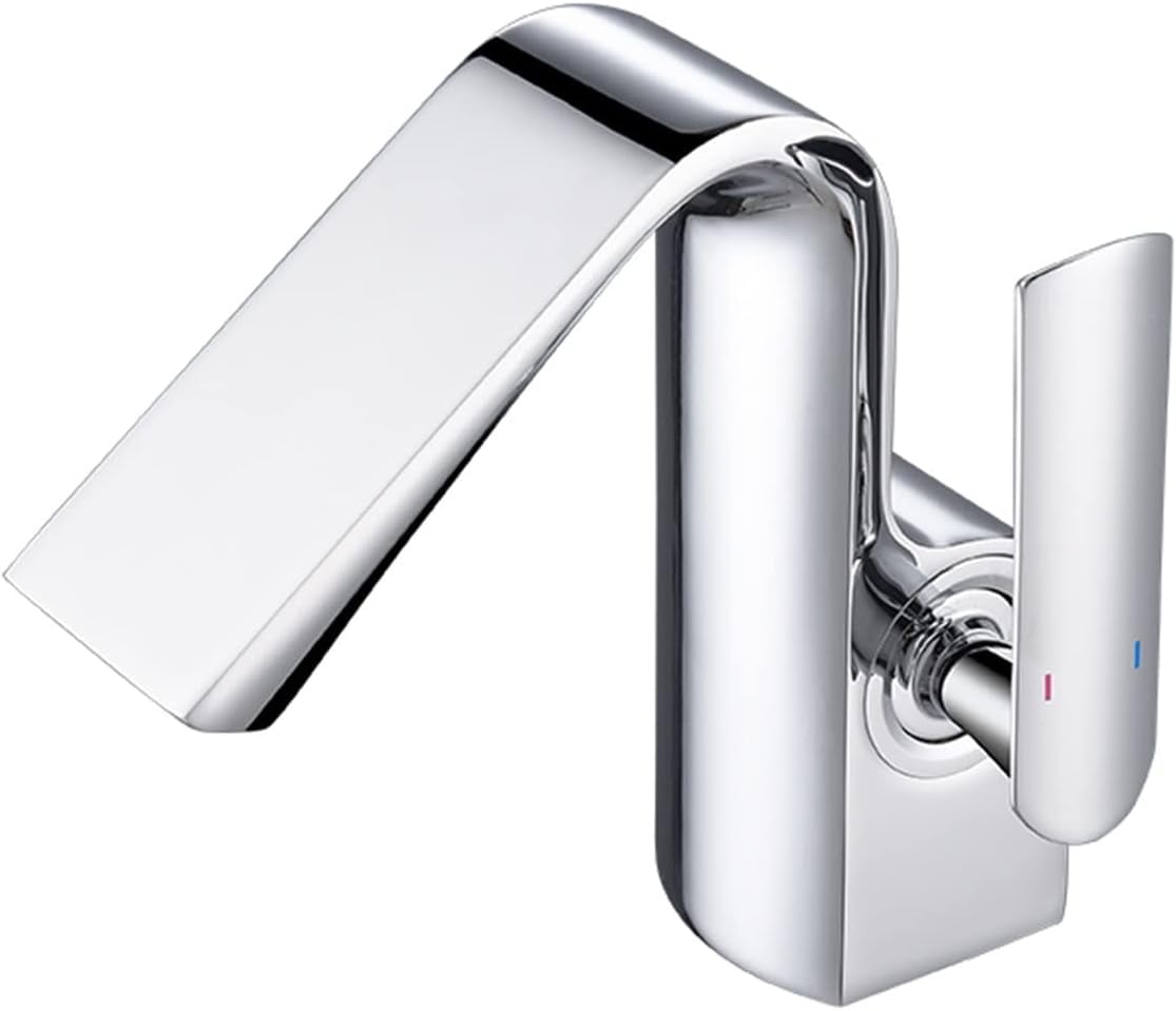 Basin Faucet Brass Material Top Hot and Cold Single Lever Decked ...