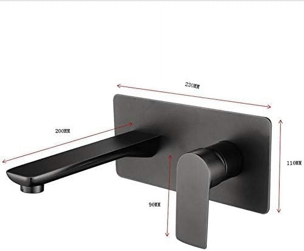 Basin Faucet Concealed Bathroom Sink Faucet Brushed Gold in-Wall Basin ...