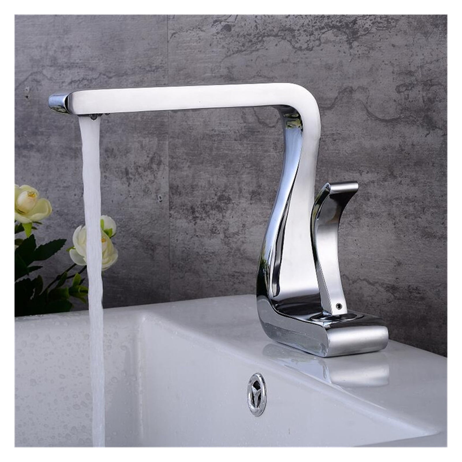 Basin Faucet Gold Bathroom Faucet Mixer Tap Brass Wash basin Faucet Hot ...