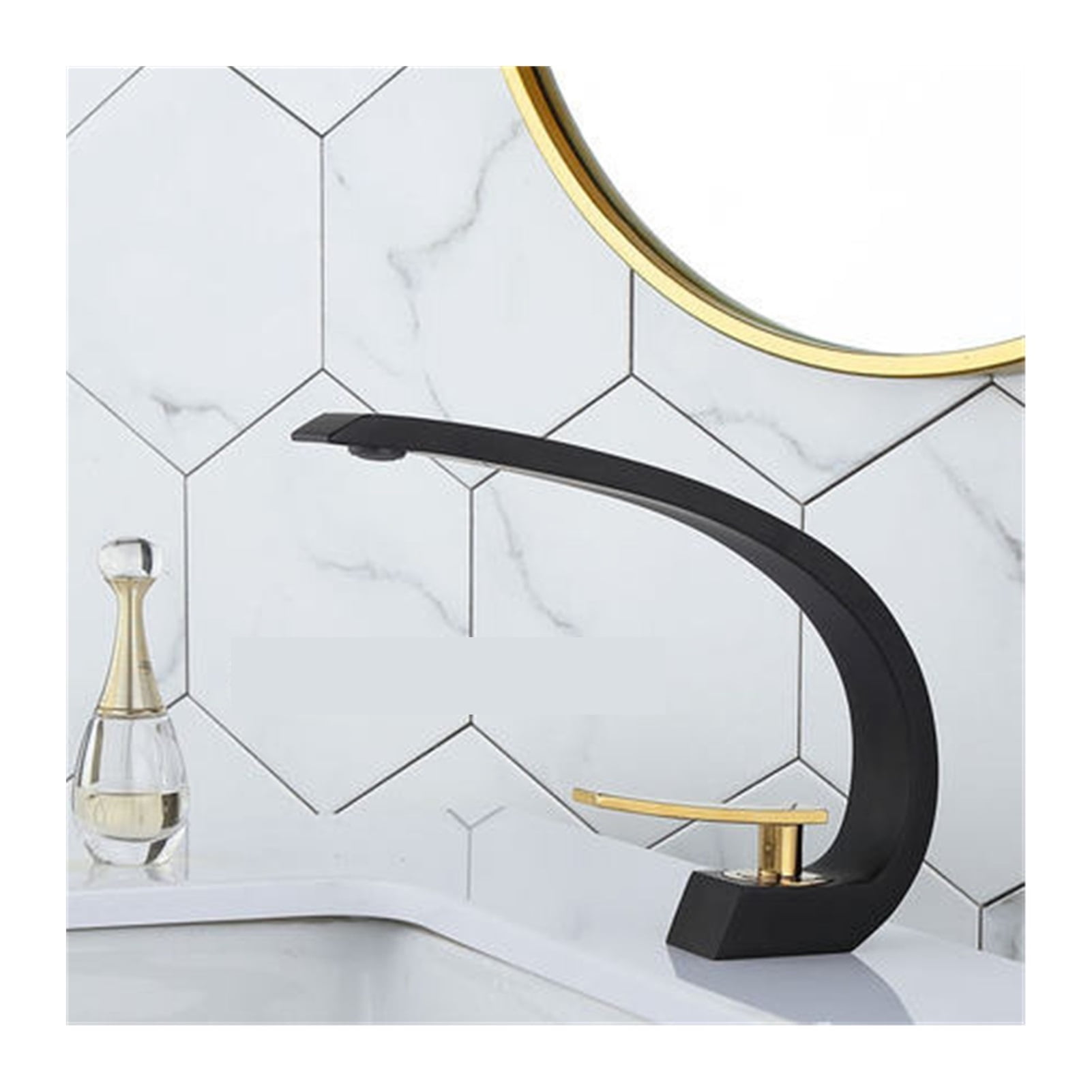 Basin Faucet Modern Bathroom Mixer Tap Brushed Gold Wash basin Faucet ...