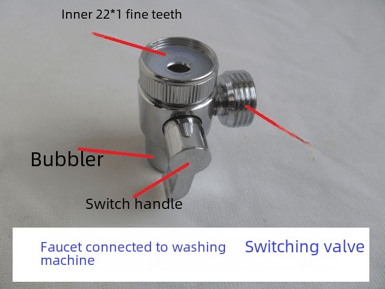 Basin Faucet One-Two Fully Automatic Washing Machine Inlet Pipe Adapter ...
