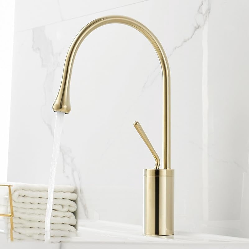 Basin Faucet Single Lever 360 Rotation Spout Moder Brass Mixer Tap for ...