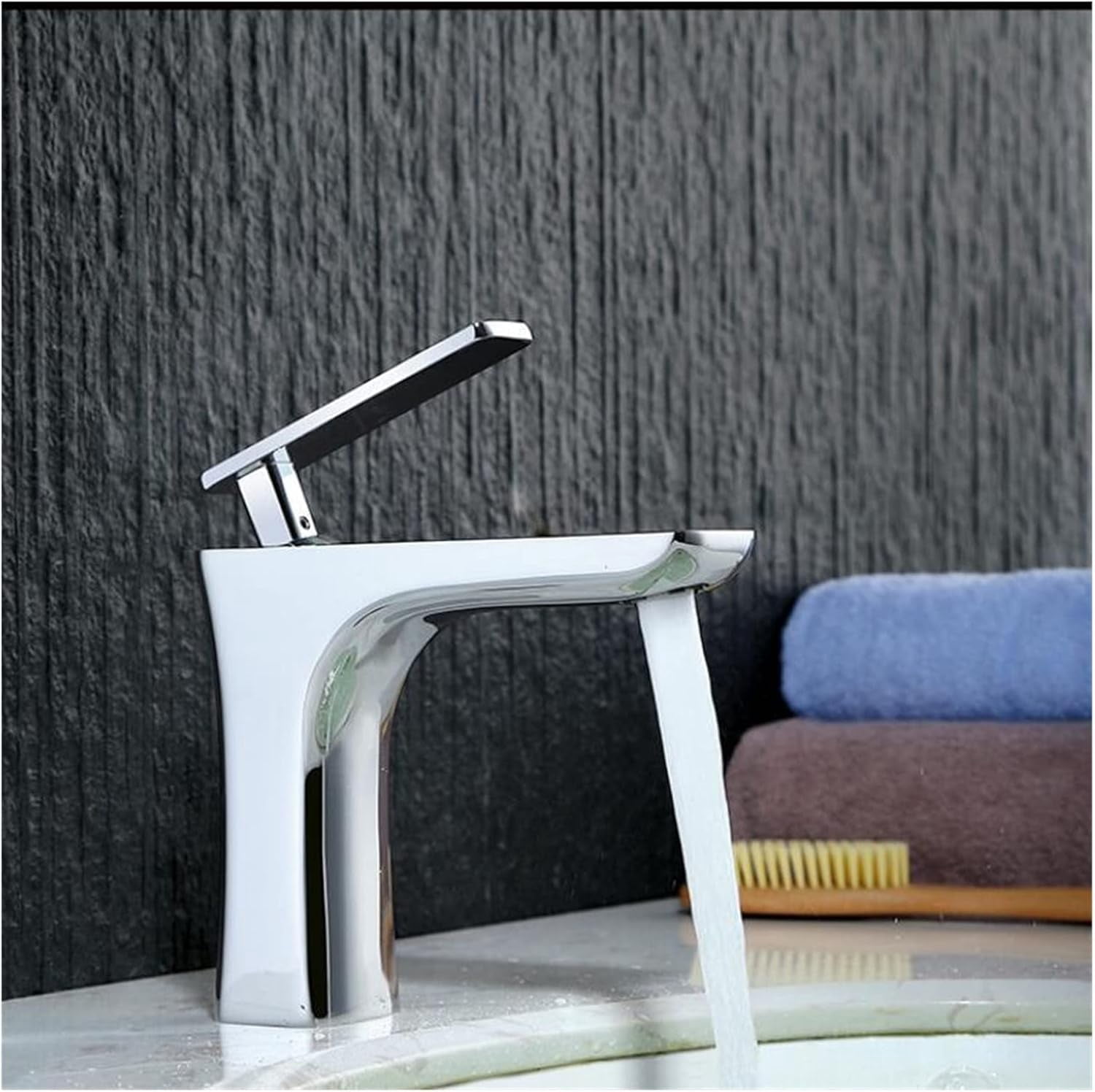 Basin Faucet White Basin Mixer Brass Crane Bathroom Faucets Hot and ...