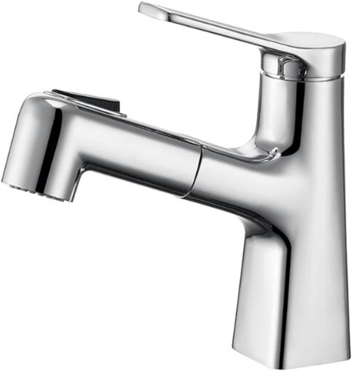 Basin Faucet with Pull Out Spray Single Hole Hot and Cold Water ...