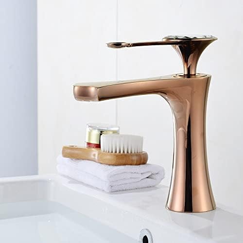Basin Faucets Gold Waterfall Faucet Single Hole Single Handle Basin ...