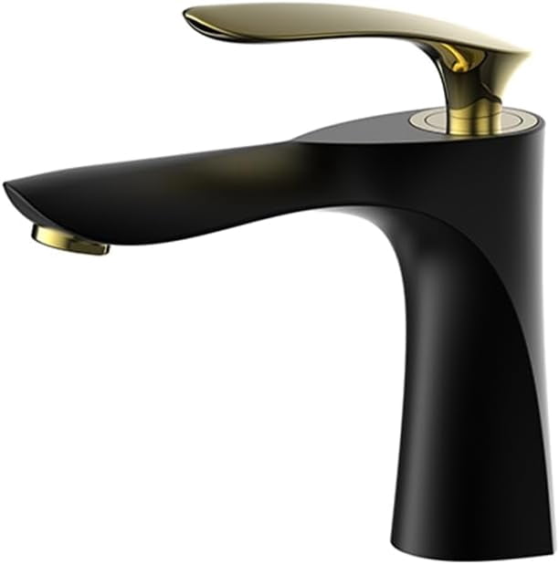 Basin Faucets Hot&Cold Short Sink Mixer Bathroom Basin Tap Brass Gold ...