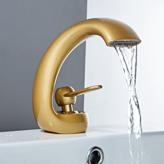 Basin Faucets Modern Black Bathroom Mixer Tap Brass Washbasin Faucet ...