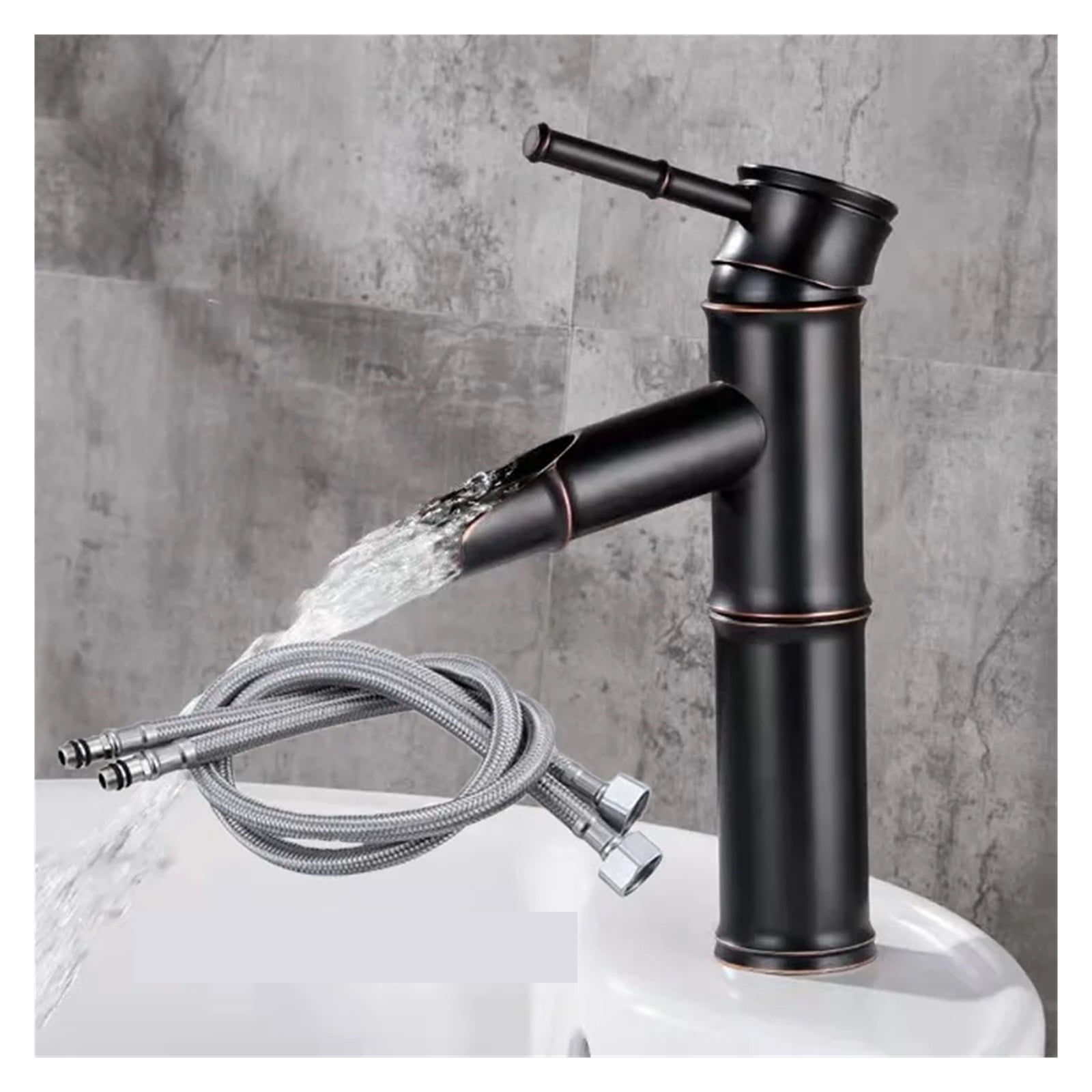Basin Faucets Waterfall Bathroom Faucet Single Handle Basin Mixer Tap ...