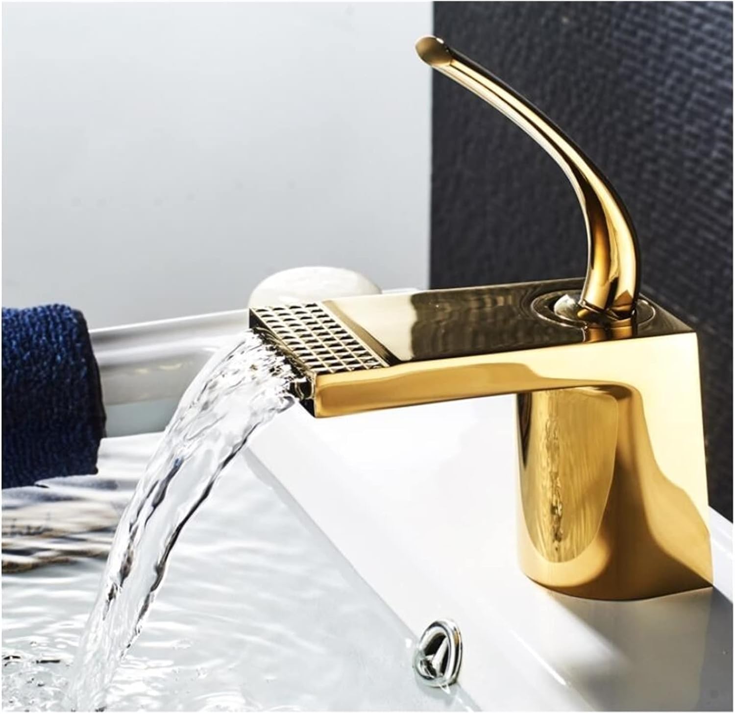 Basin Faucets Waterfall Bathroom Faucet Single Handle Basin Mixer Tap ...