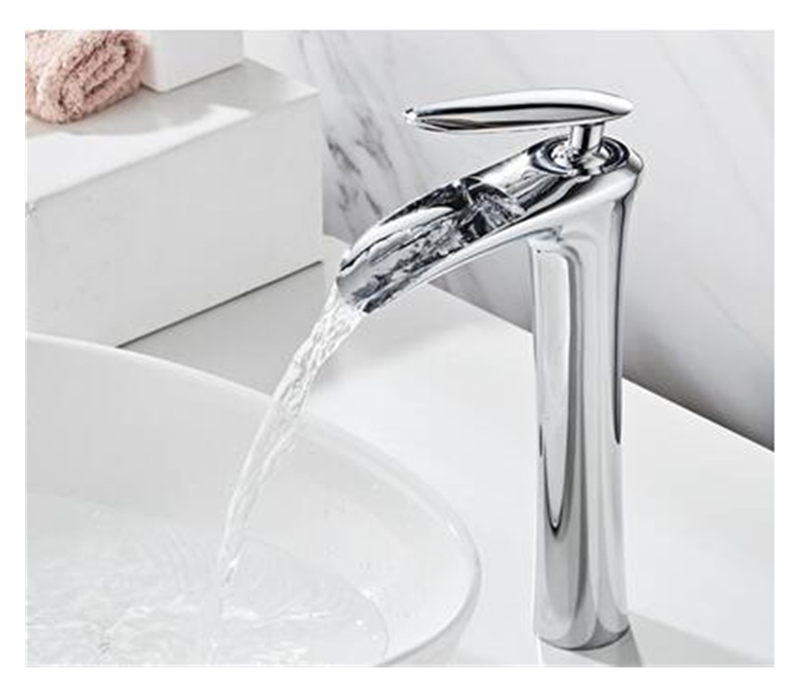 Basin Faucets Waterfall Bathroom Faucet Single handle Basin Mixer Tap ...