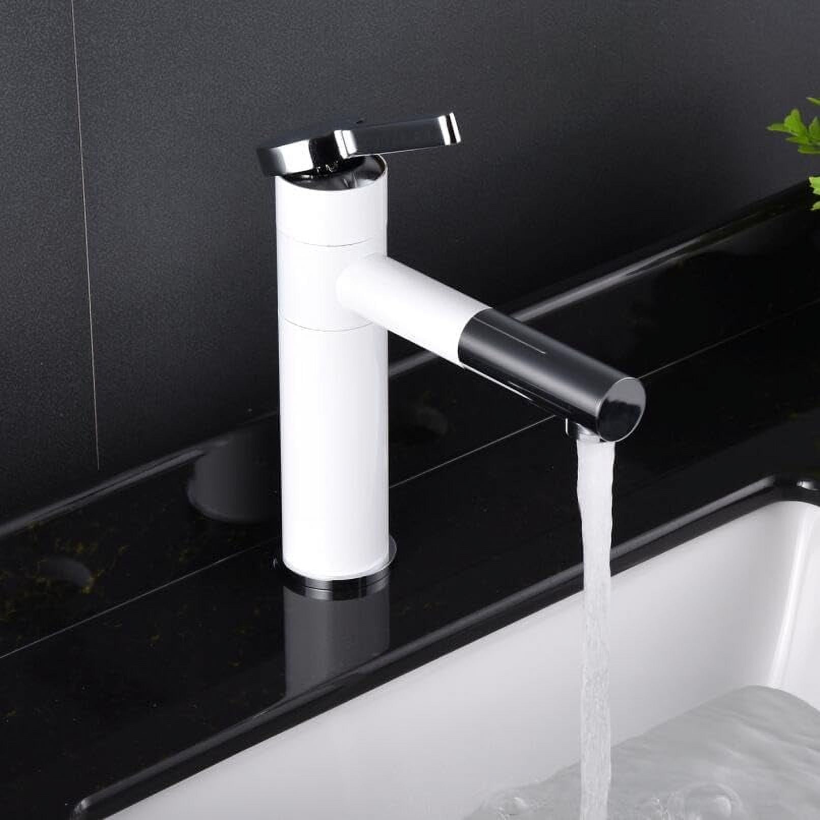 Basin Mixer Tap 360 Degree Rotate Type Basin Faucet Chrome and Silver ...