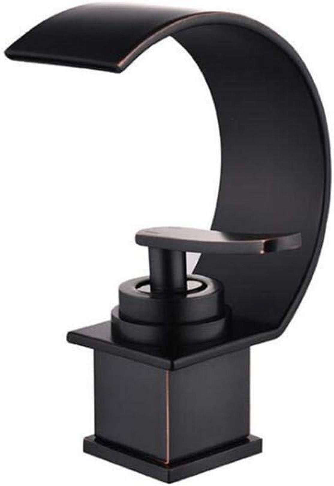 Basin Mixer tap Waterfall Bathroom Sink taps Black Bathroom Faucet ...
